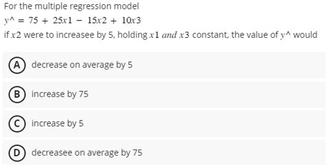 Solved For The Multiple Regression Chegg Com