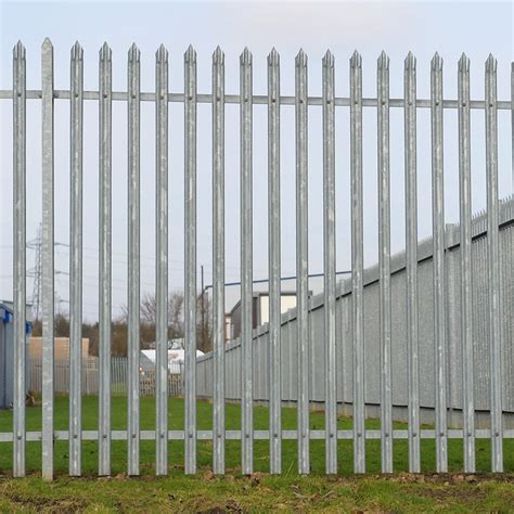 Steel Palisade Fencing Panel 18m High 2mm W Triple Point Galvanised 2