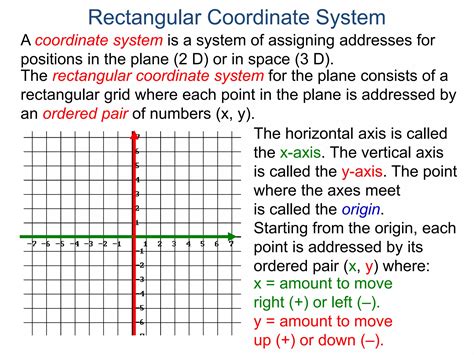1 Rectangular Coordinate System X Ppt