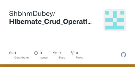 Github Shbhmdubeyhibernatecrudoperations