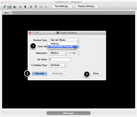 Viewing Electrostatic Potential Maps Avogadro