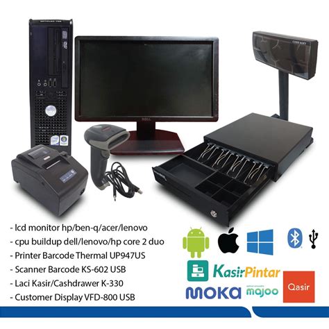 Jual Komputer Kasir Lengkap Fullset Dengan Customer Diaplay Ll Pc Kasir Ll Program Dan Aktivasi