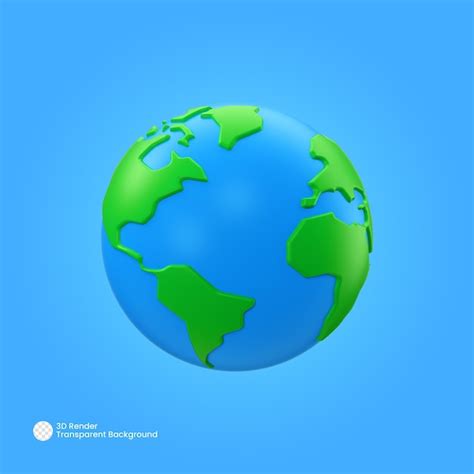 Premium Psd Planet Earth Globe 3d Render
