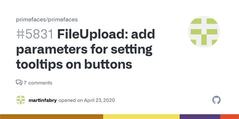 Fileupload Add Parameters For Setting Tooltips On Buttons · Issue 5831 · Primefacesprimefaces