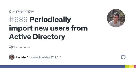 Periodically Import New Users From Active Directory · Issue 686 · Glpi Projectglpi · Github