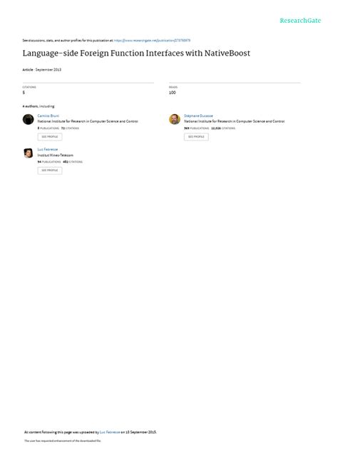 Language Side Foreign Function Interfaces With Nat Pdf Pointer