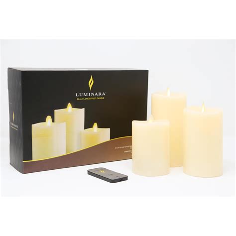 Luminara Set Of Three Melted Top Flameless Candles 22117929 Hsn