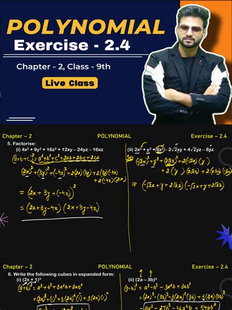 Exercise 24 Q5 To Q7 Polynomial Chapter 2 Maths Class 9 Cbse Pdf