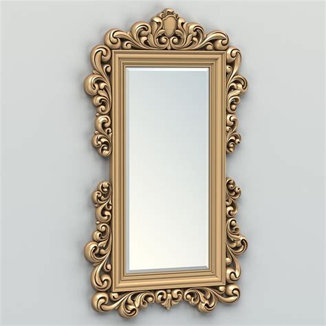 Rectangle Mirror Frame 011 3d Model 40 Max Fbx Obj Stl Free3d
