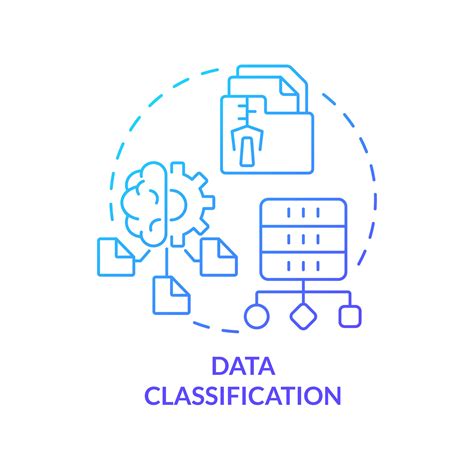 Data Classification Blue Gradient Concept Icon Information
