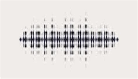 Premium Vector Halftone Pattern Audio Waveform Abstract Dotted Ornament Isolated