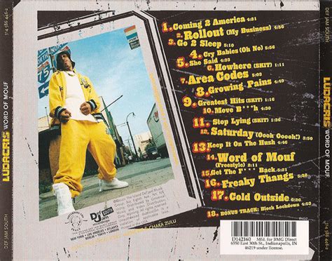 Ludacris First Album Track List