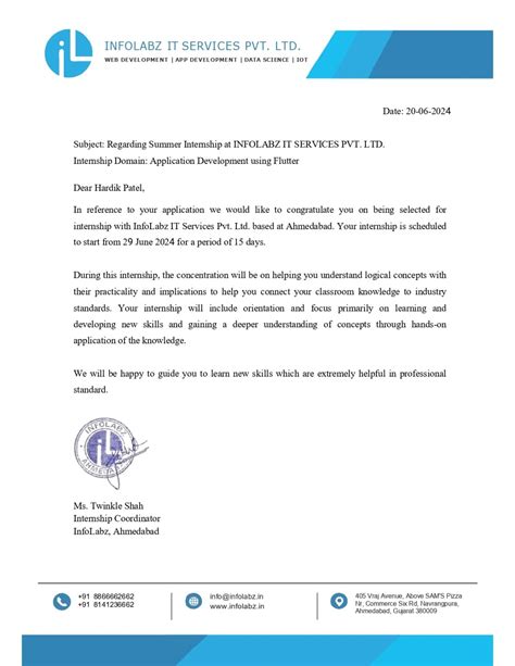 hardik patel on linkedin internship androiddevelopment flutter