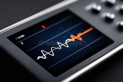 Digital Sound Recorder With Waveform Display Audio Recording Technology Stock Illustration