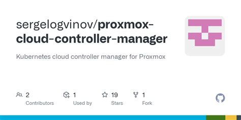 Github Sergelogvinovproxmox Cloud Controller Manager Kubernetes Github Sergelogvinovproxmox Cloud Controller Manager Kubernetes