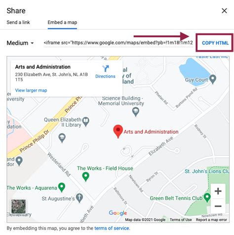 Create A Google Map Embed Code Terminalfour T User Guide