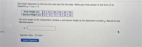 solved use linear regression to find the line that best fits