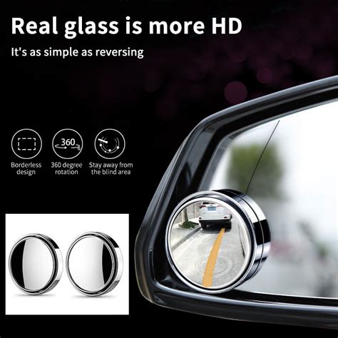 Badu Bg 360 градусово Hd огледало за мъртва точка Автомобилно регулируемо изпъкнало огледало за