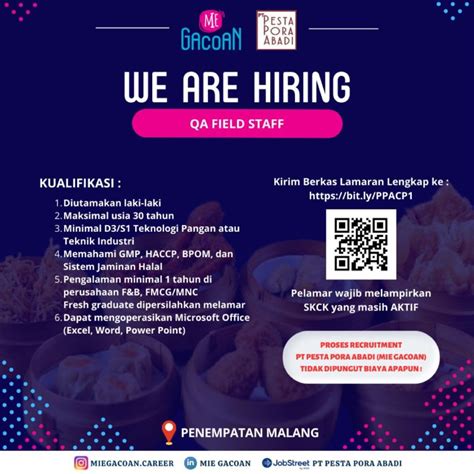 alfadh ditya izzati on linkedin hiring qa qc teknik