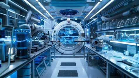 An Advanced Laboratory Filled With High Tech Gadgets And Modern Equipment Reflecting A Sterile