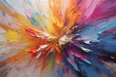Symphony Of Vibrant Brushstrokes Dancing Across The Canvas Creating An Abstract Explosion Of