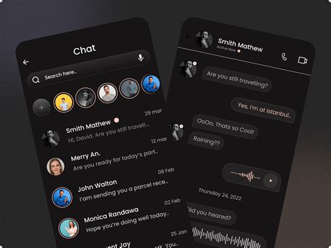 chat application ui design by gulshan ali on dribbble