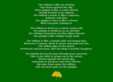 Simile Willow And Ginkgo Final Swift Poem Analysis Genially