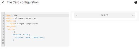 Hide An Icon And A Title In The Tile Card Frontend Home Assistant