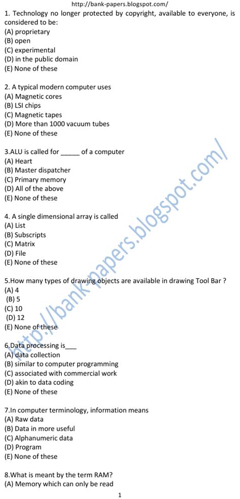 IBPS Model Question Papers