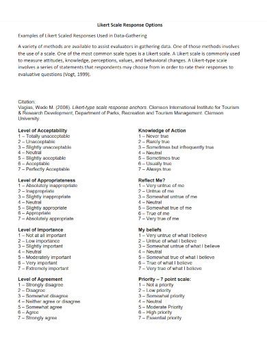 Likert Scale Examples To Download