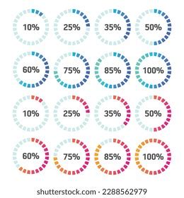 Circle Loading Progress Bars Collection Set Stock Vector Royalty Free Shutterstock