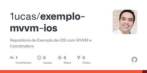 Github 1ucasexemplo Mvvm Ios Repositorio De Exemplo De Ios Com Mvvm E Coordinators