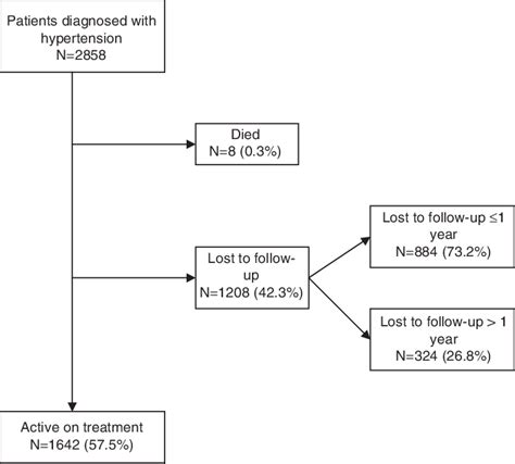 Flowchart Of Patients With Hypertension Diagnosed In March 2002 June