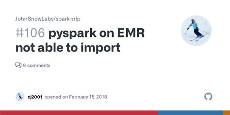 Pyspark On EMR Not Able To Import Issue JohnSnowLabs Spark Nlp GitHub