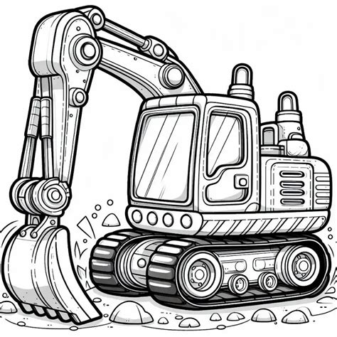 굴착기 색칠공부 도안포크레인 아이들의 창의력을 발휘하는 건설 모험 키즈위키