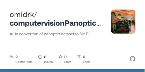 Github Omidrkcomputervisionpanoptictosmplauto Auto Convertion Of Panoptic Dataset To Smpl