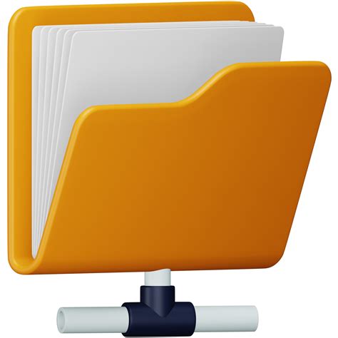 Network Folder D Rendering Isometric Icon PNG