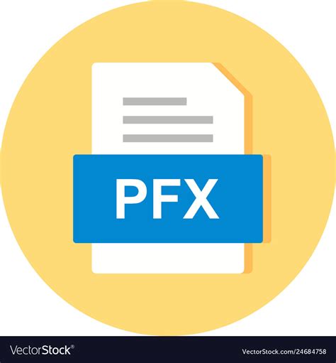 Pfx File Document Icon Royalty Free Vector Image