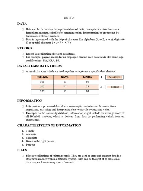 Dbms 1 4 Unit Notes Pdf Databases Conceptual Model