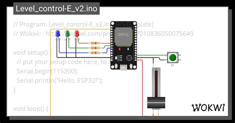 Level Control E V Ino Wokwi ESP STM Arduino Simulator