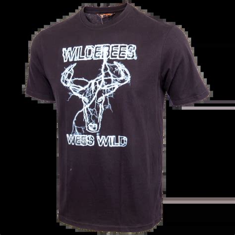Wildebees Wbm873 Black Lightening Logo Tee
