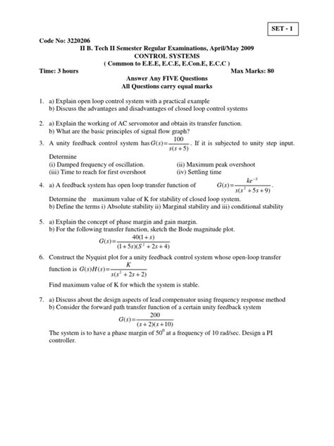 Control Systems Pdf Control Theory Applied Mathematics
