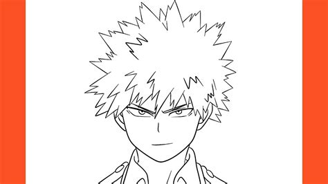 How To Draw Katsuki Bakugo My Hero Academia Youtube