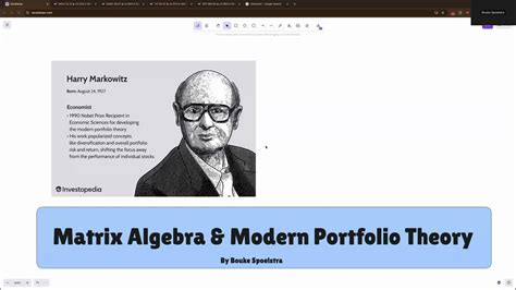 Mean Variance Optimization In R Two Asset Portfolio Youtube