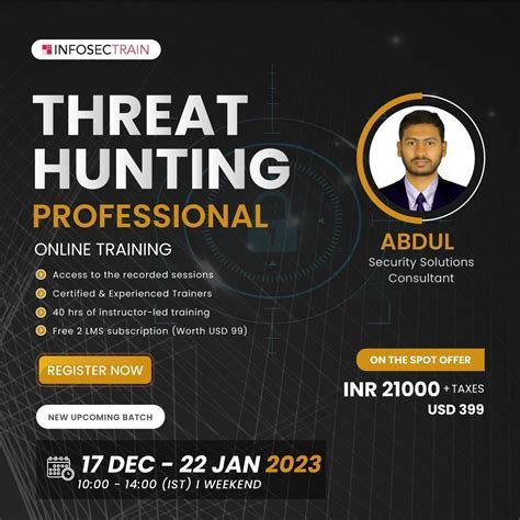 Infosec Train On Linkedin Threathunting Cybersecurity