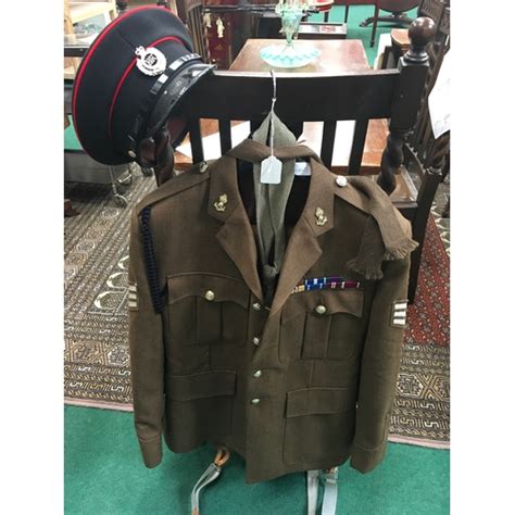 British Military No 2 Uniform With Medal Ribbons And Rosette