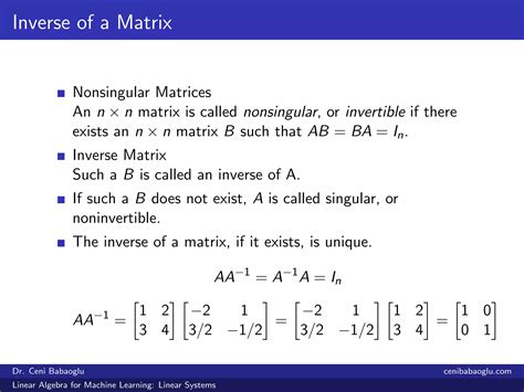 1 Linear Algebra For Machine Learning Linear Systems Pdf