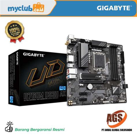 Jual Gigabyte Motherboard Intel B760m Ds3h Socket Lga 1700 Ddr5 Micro Atx Di Seller Myclub