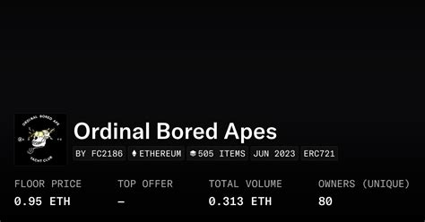 Ordinal Bored Apes Collection Opensea