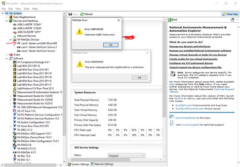 Solved Basler Camera Cannot Be Opend With Ni Imaqdx Or Basler Pylon